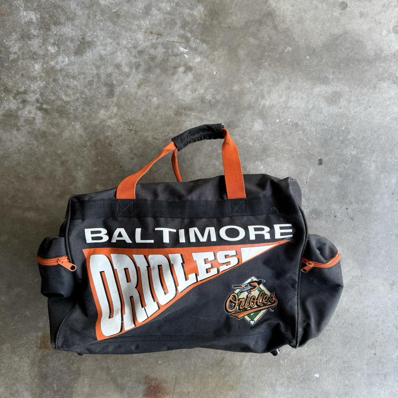 Vintage Baltimore Orioles Duffel Bag Length: 17... - Depop