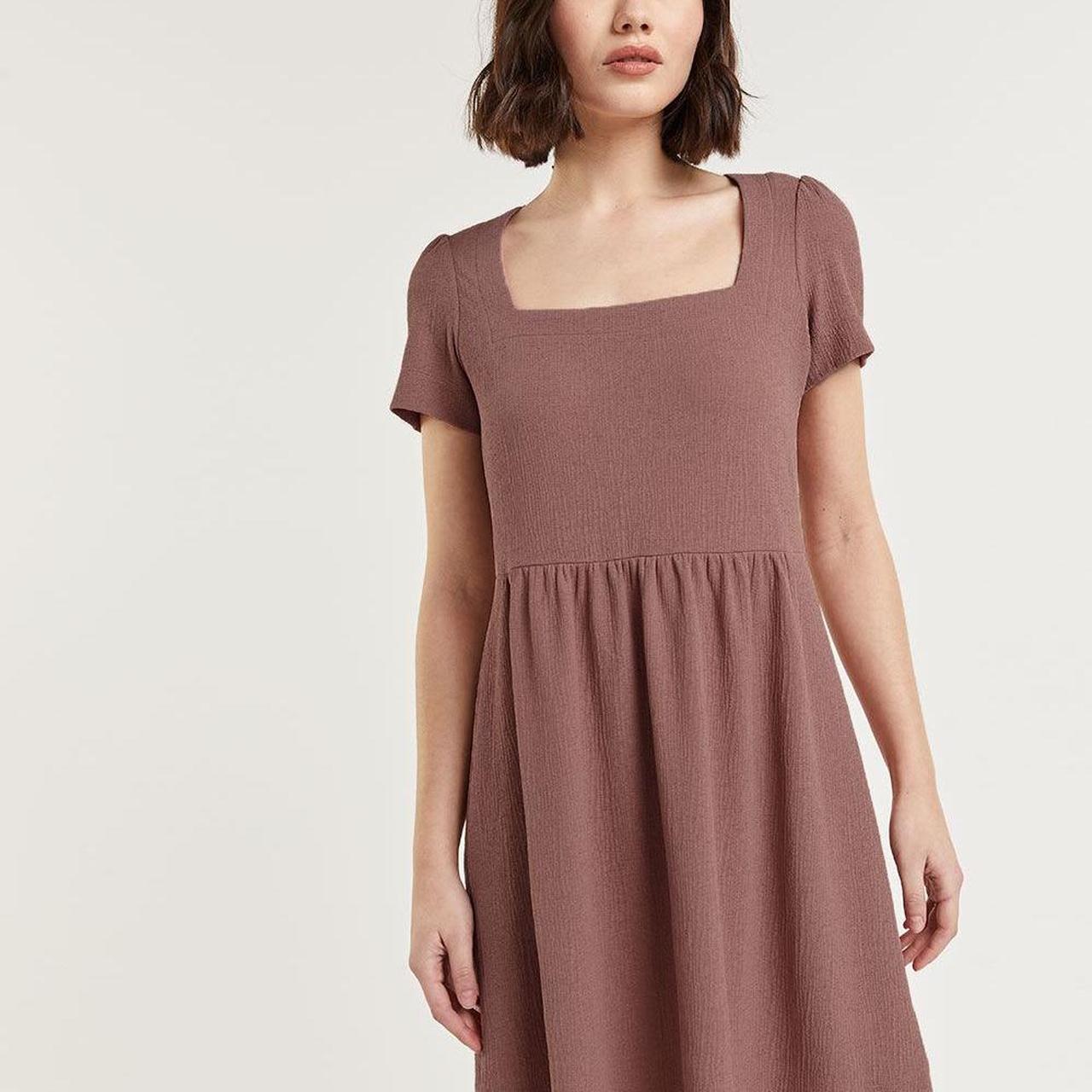 Reitmans Square Neck Swing Dress Romantic short... | Depop