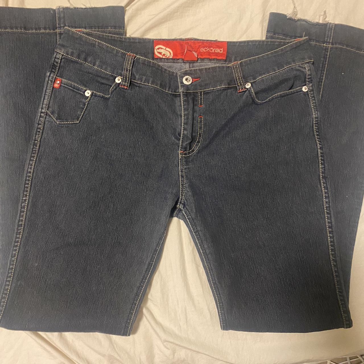 Ecko jeans with ecko red stitching on the butt ... - Depop