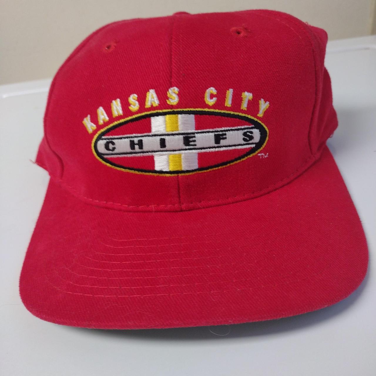 Vintage Rare Kansas City Chiefs Team NFL Snap Back Cap - Depop