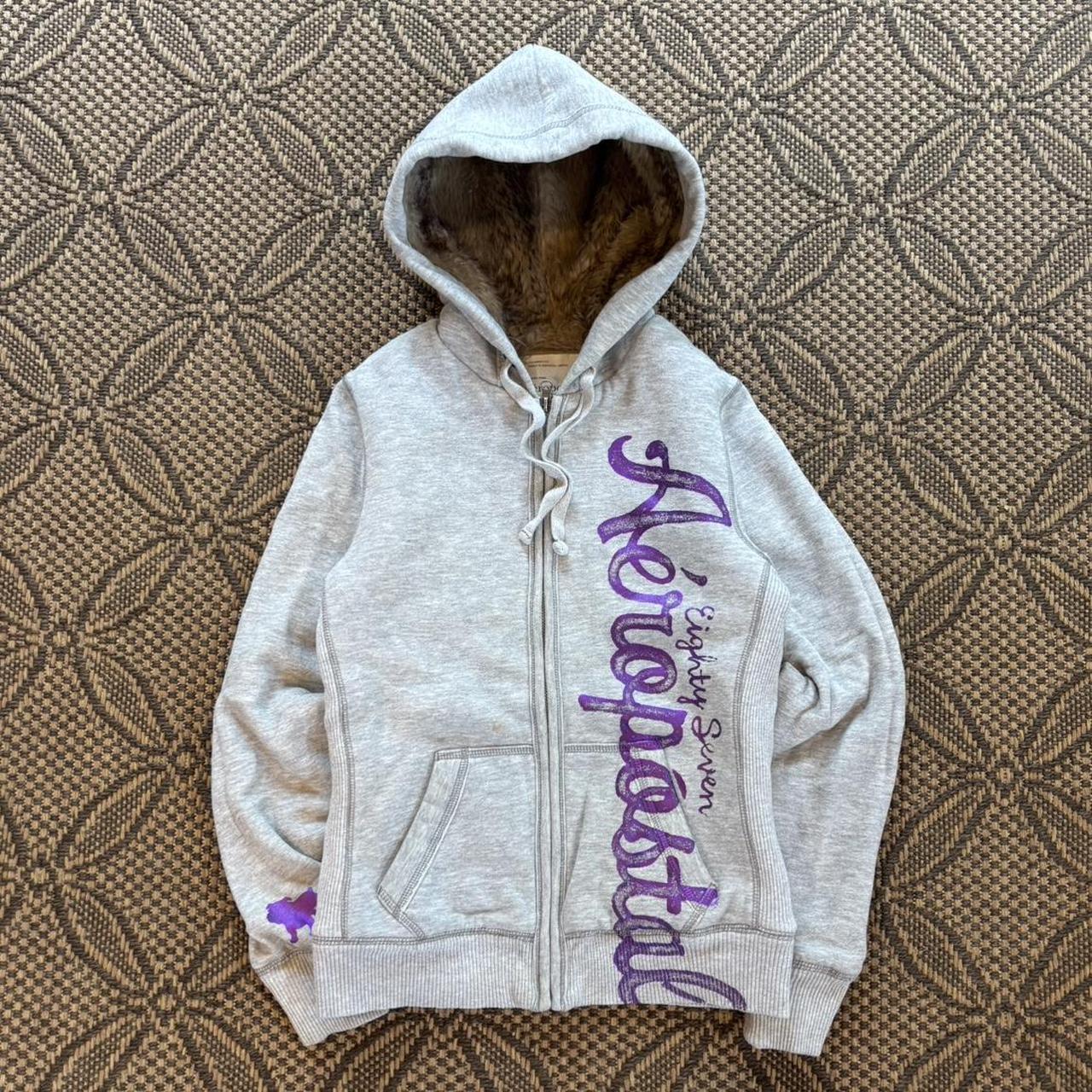 🔥☮️ Vintage 2000s Y2K Style Aeropostale Faux Fur... | Depop