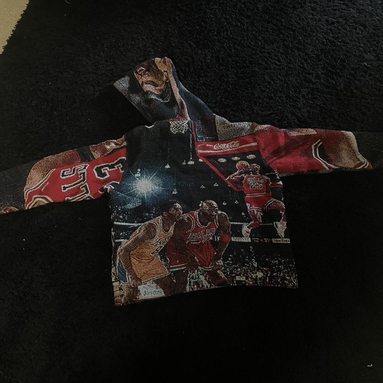 Small Michael Jordan tapestry hoodie - Depop