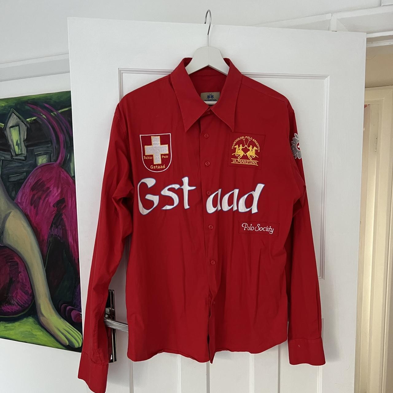 Vintage red polo shirt 🐎🧲 Truly the coolest shirt... - Depop