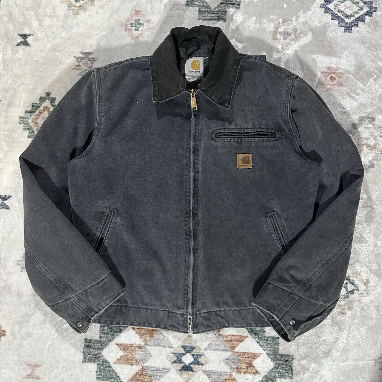 Vintage Carhartt Detroit J97 PTL Flannel Lined... - Depop