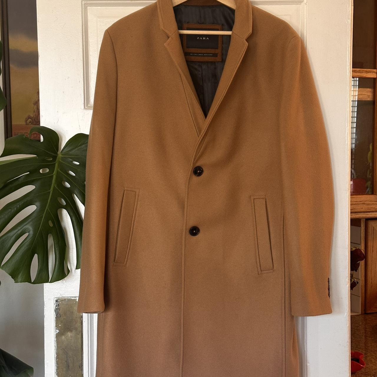 Tan Zara overcoat #wintercoats | Depop
