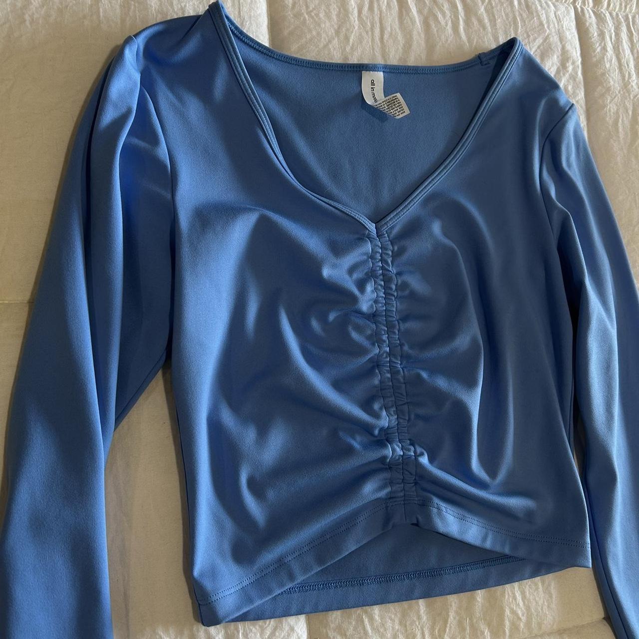 adorable sky blue athletic shirt from all in motion.... - Depop