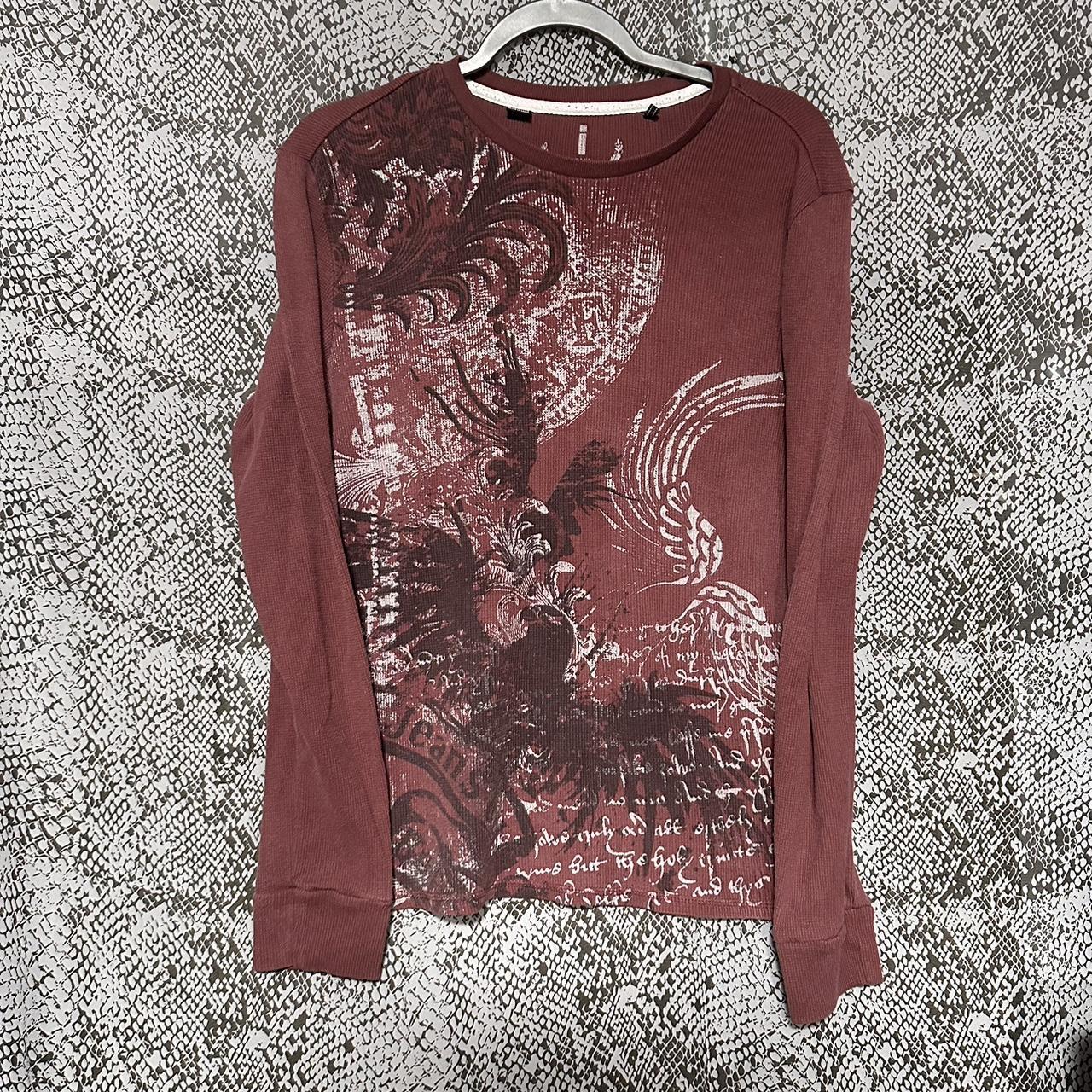 Affliction Size-M Super rare y2k vintage tee with... - Depop