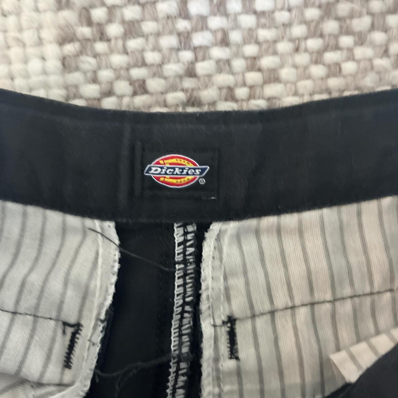 Kids wide legged black dickies. Has elastics to... - Depop