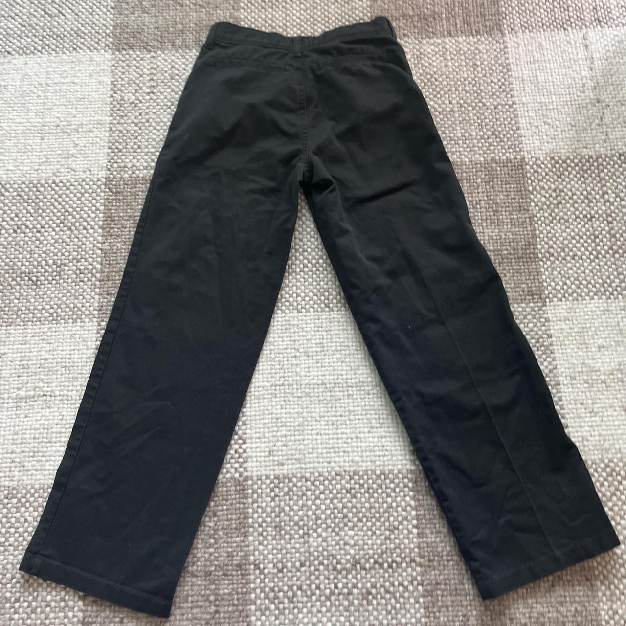 Kids wide legged black dickies. Has elastics to... - Depop