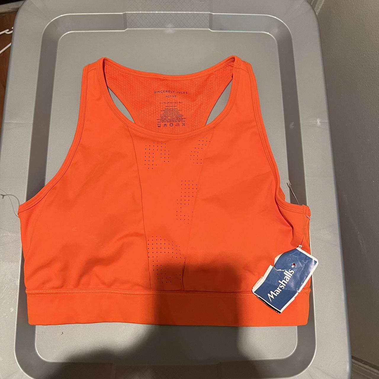 Sincerely Jules new with tags orange sports bra US L - Depop
