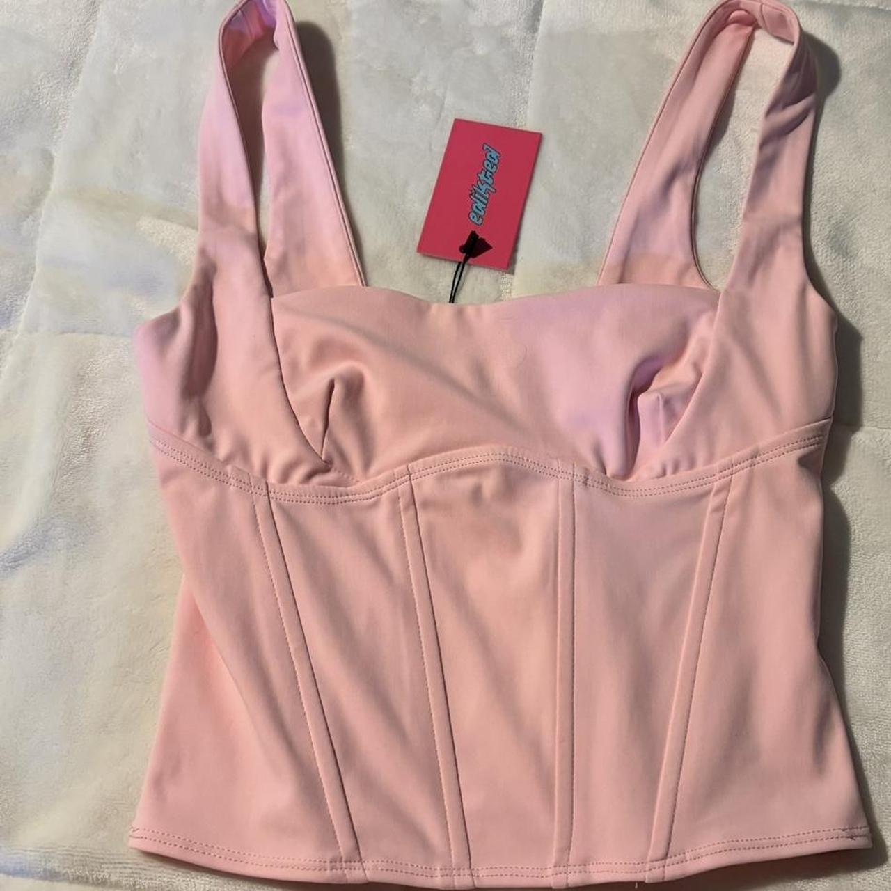 edikted pink bustier corset repop cause it doesn’t... - Depop