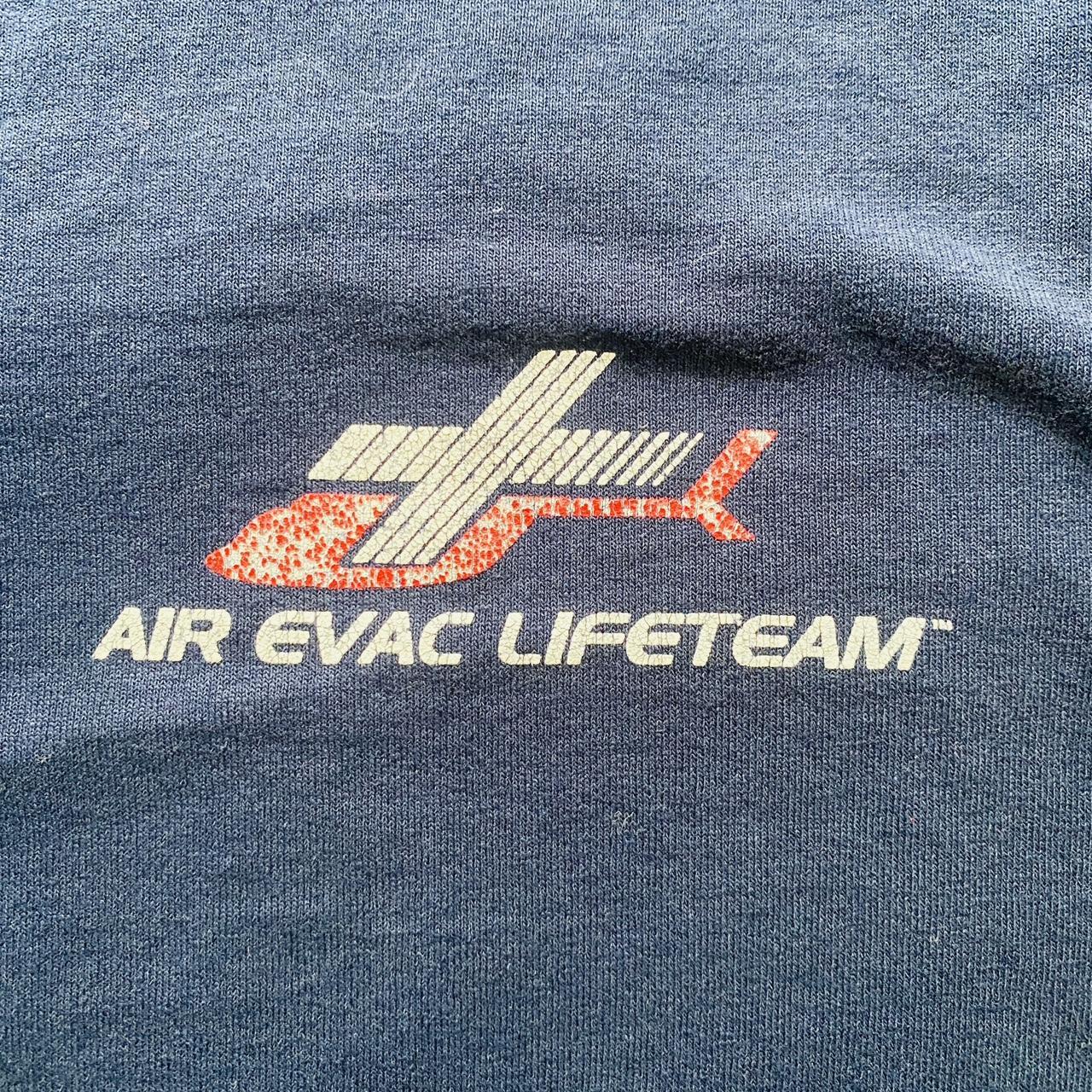 Navy and white Air Evac Life Team t-shirt Life... - Depop