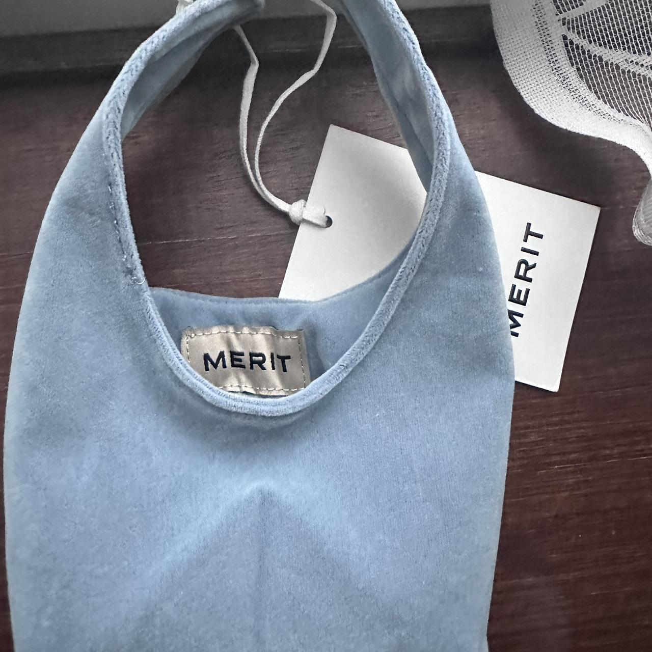 Merit Blue and brown corduroy bag #corduroybag Blue... - Depop