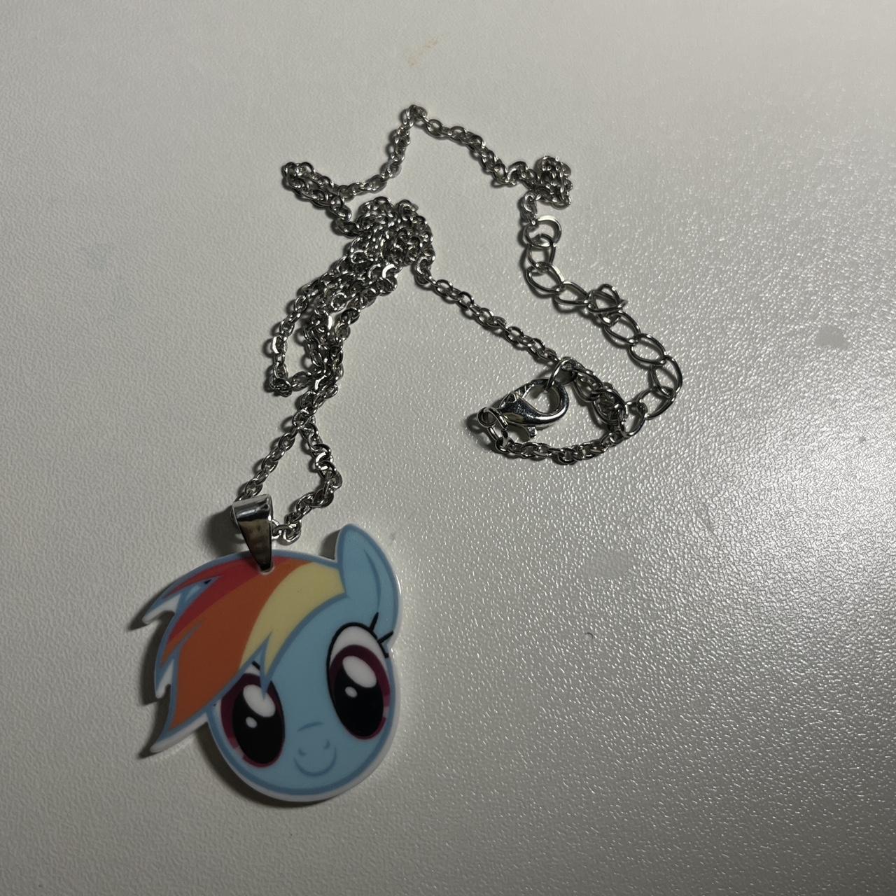 Scene rainbowdash MLP necklace🌈⭐️ - Depop