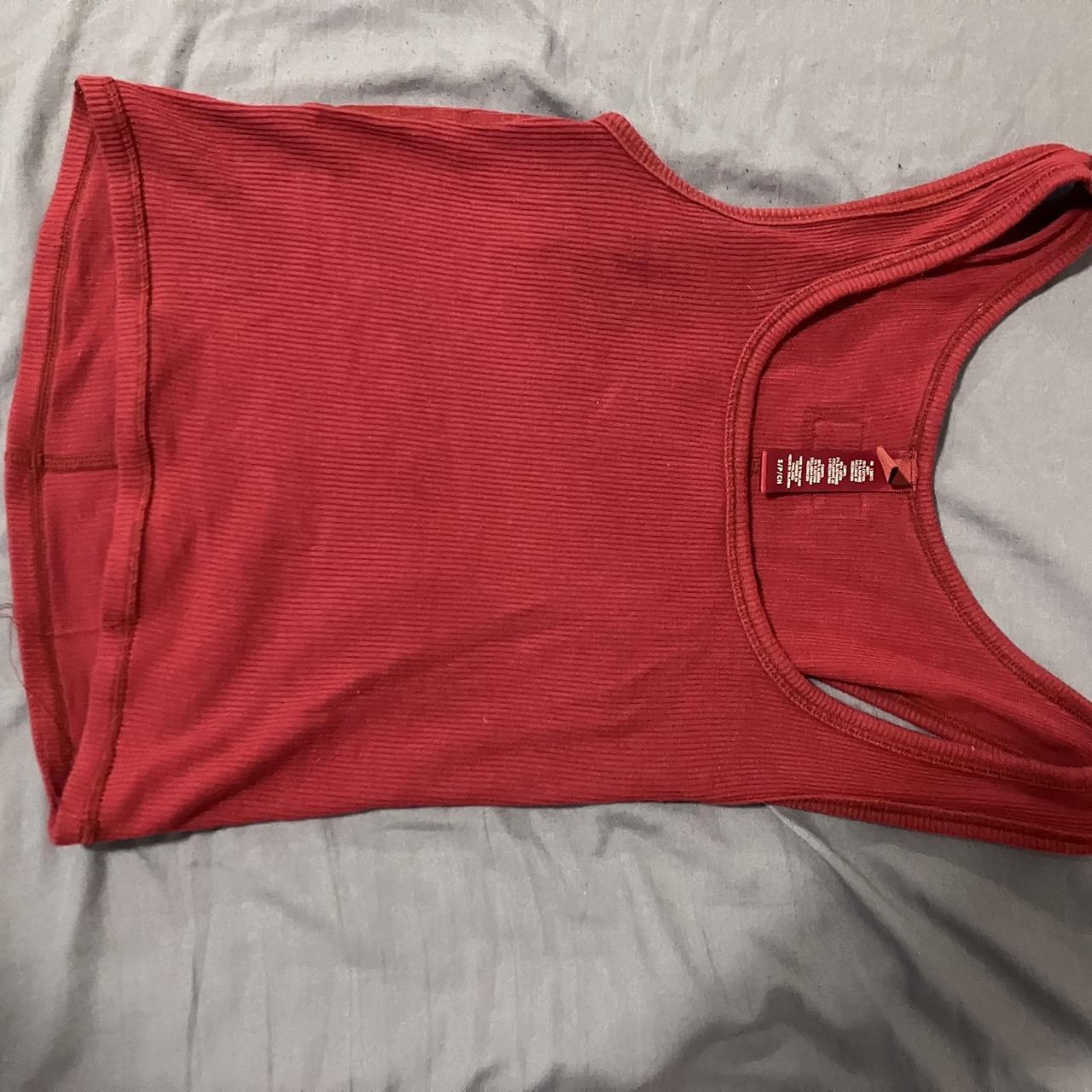 skims cotton rib tank and leggings s/xs brick red... - Depop