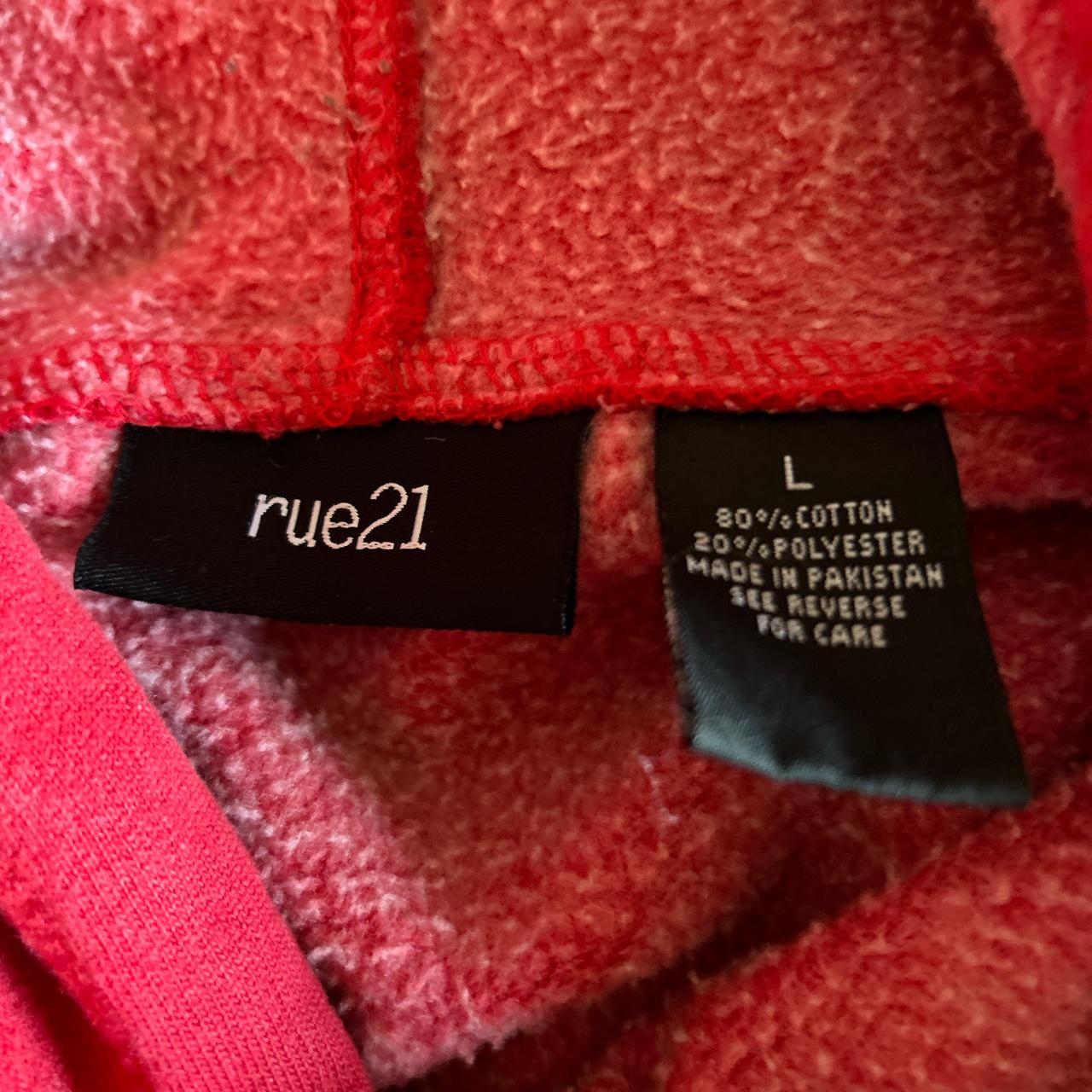 Vintage y2k rue21 red graphic hoodie LARGE EXCELLENT... - Depop