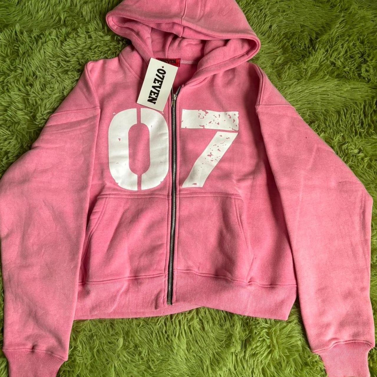 -07 pink zipup -size small -comes with original... - Depop