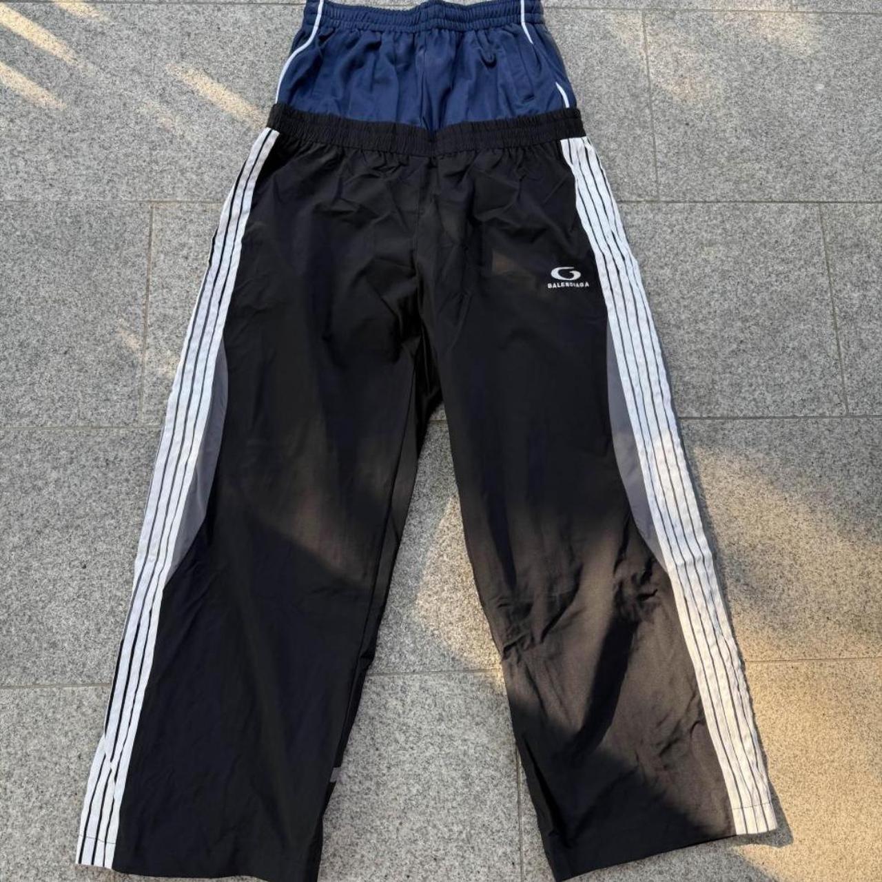 Balenciaga sag track pants black New condition Fits... | Depop