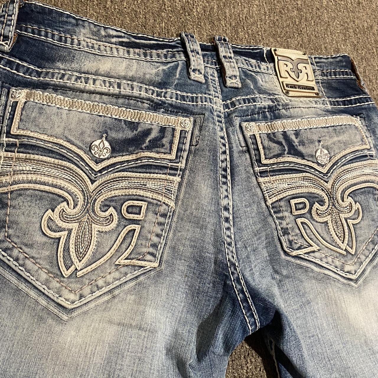 Insane distressed RockRevival jeans 🔥😏 Has no flaws... | Depop