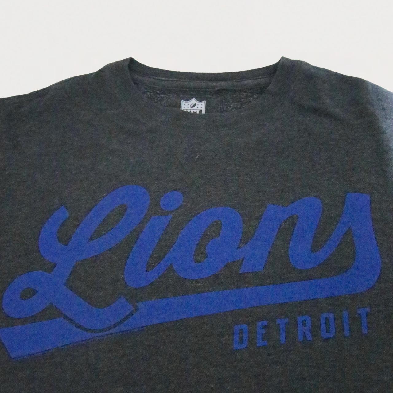 Men Grey NFL Team Apparel Detroit Lions Crew Neck... - Depop