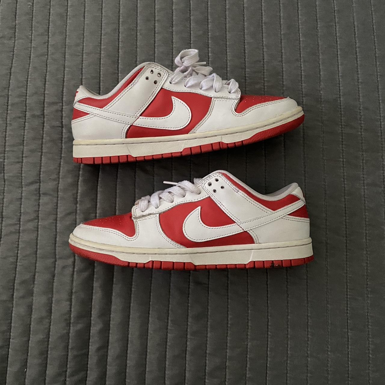 Championship red dunks sice 8 in a half men’s have... - Depop