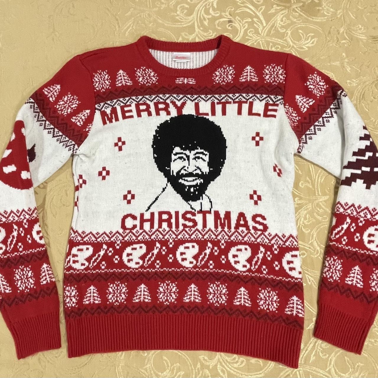 Bob Ross Christmas sweater size M - Depop