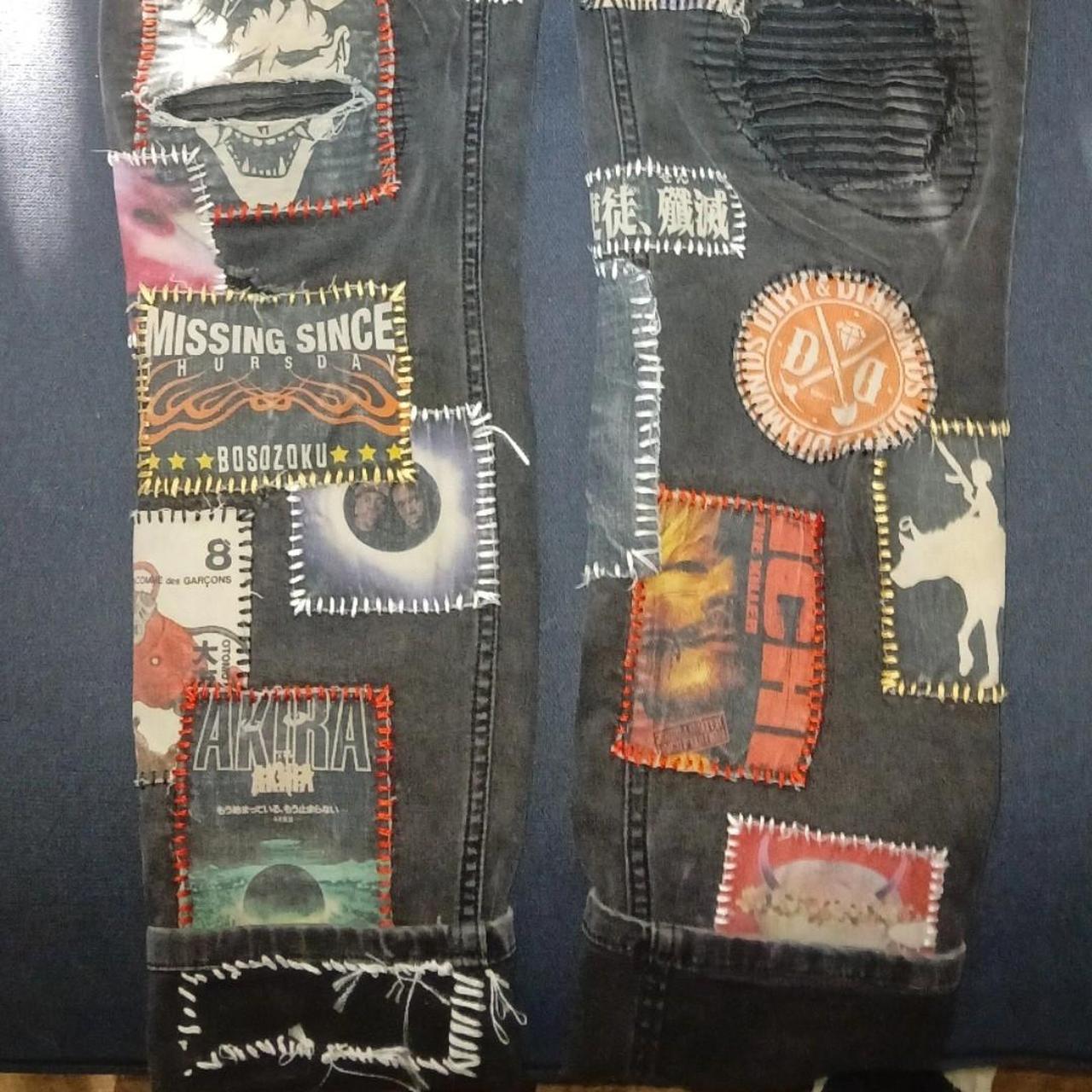 34/34 Missing Since Thursday moto jeans w Bosozoku... - Depop