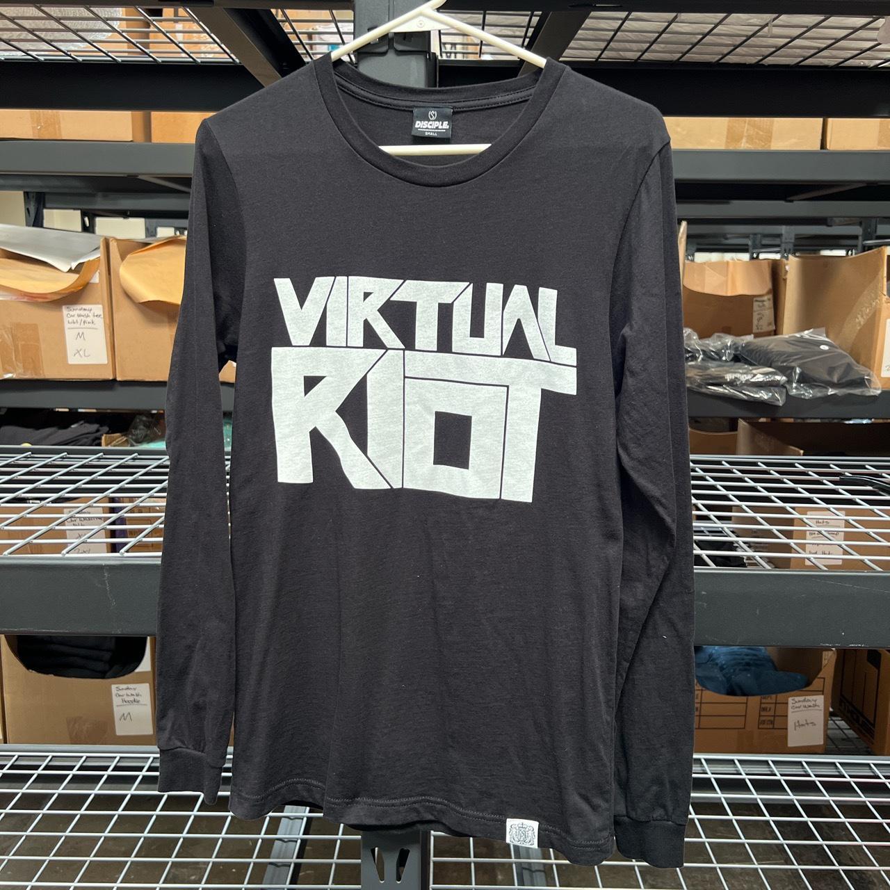 Virtual Riot Long Sleeve shirt, never worn washed... - Depop
