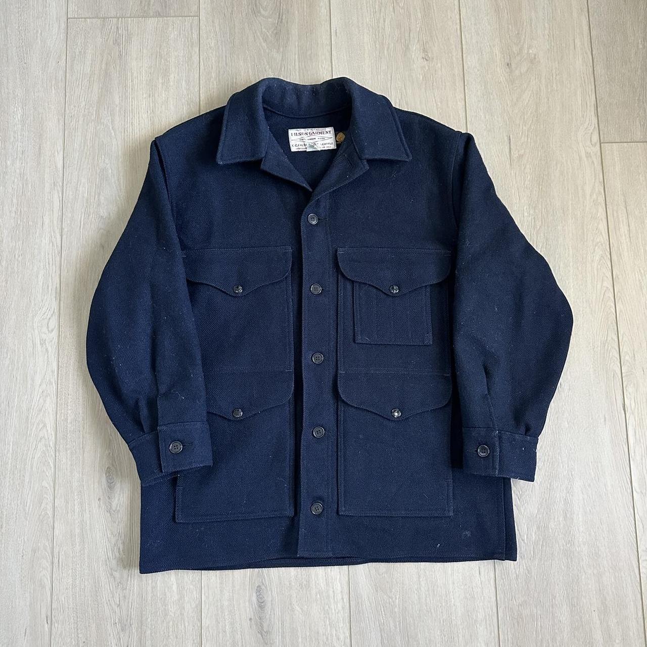 Filson Double Mackinaw Style 110 Navy Wool Jacket.... | Depop