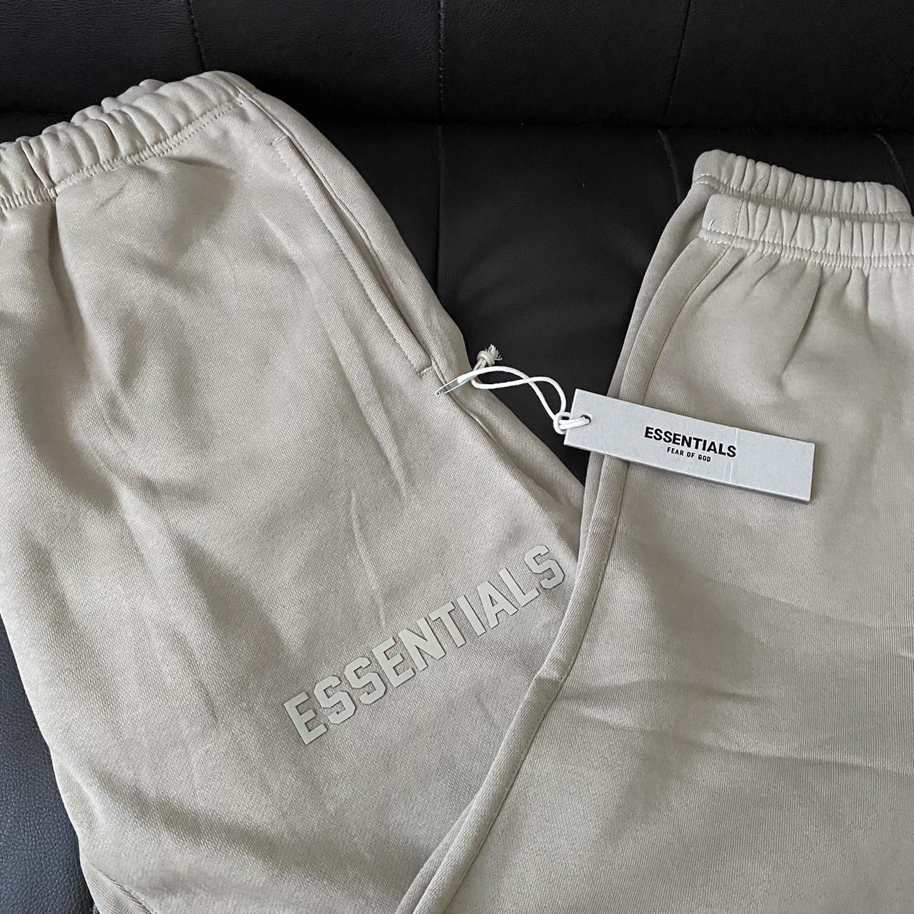 Essentials Dusty Beige Sweatpant Size L "Dusty... - Depop