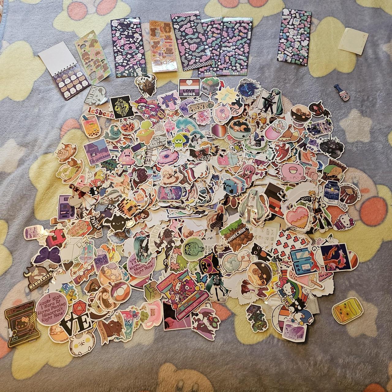 50pc or 100pc sticker bundles! 50pc- $3 100pc... - Depop