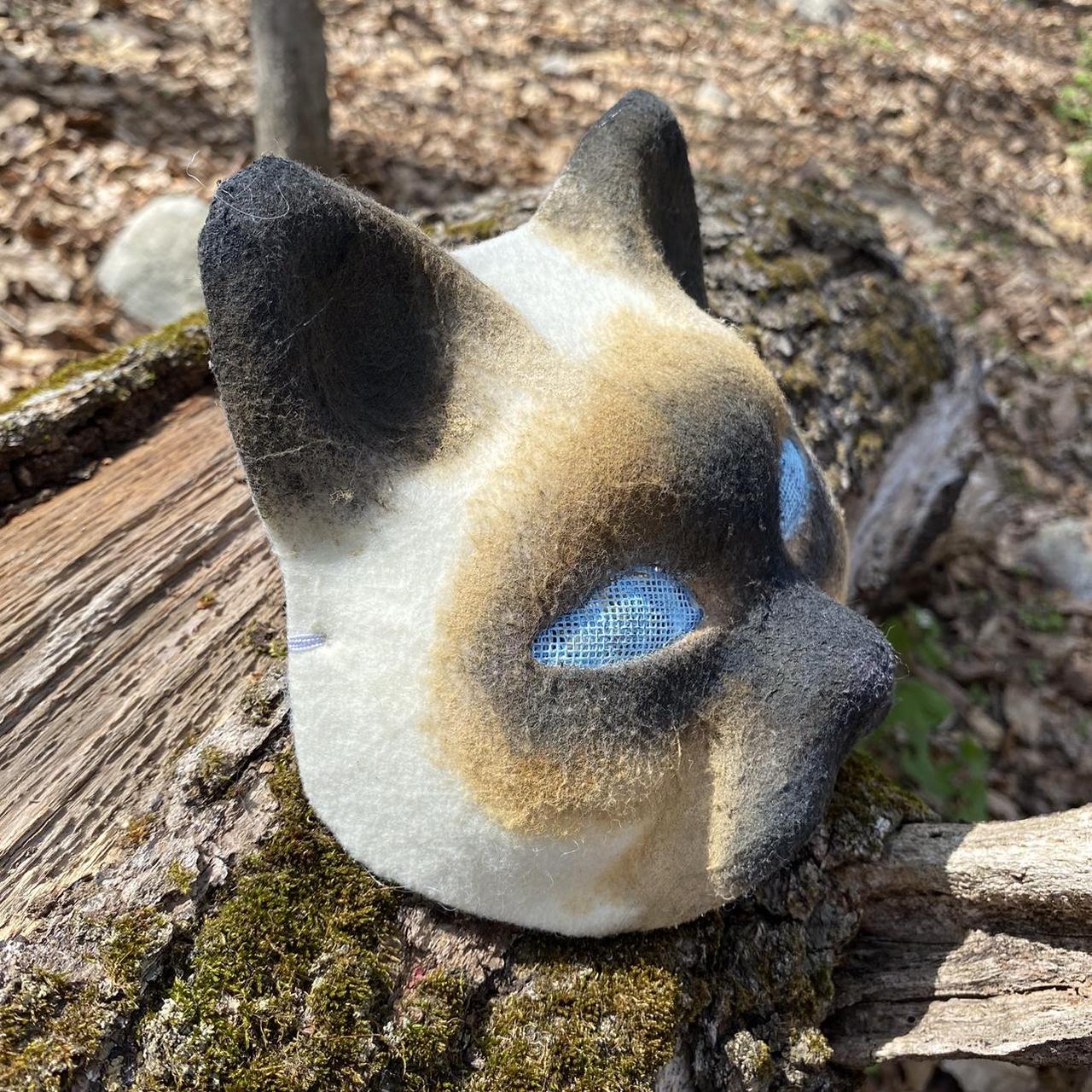 Hand made, siamese cat mask, therian mask | Depop