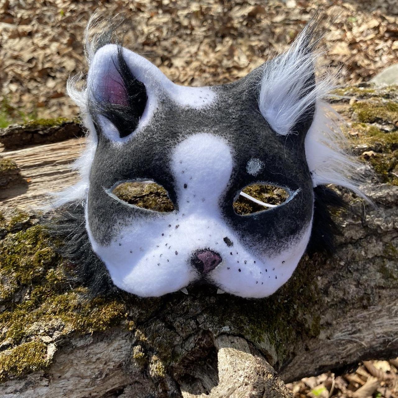 Hand made, cat mask, therian mask - Depop