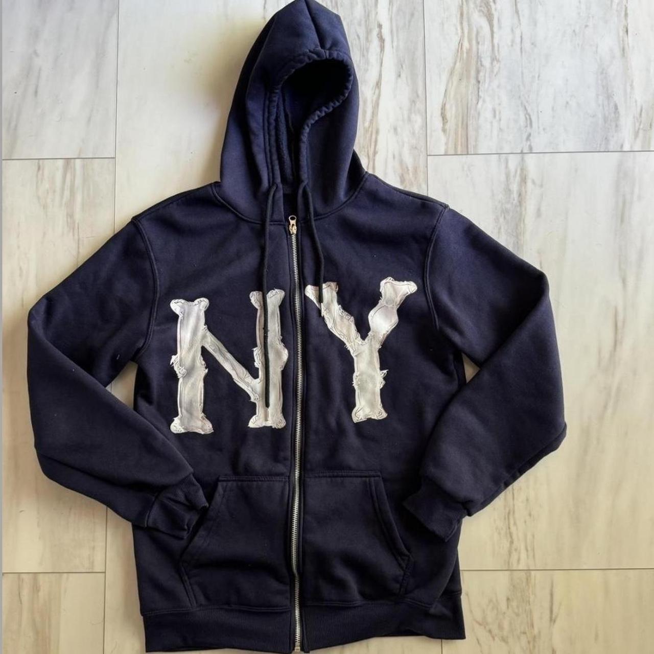 Men’s Navy blue New York zip up jacket #zipup... - Depop