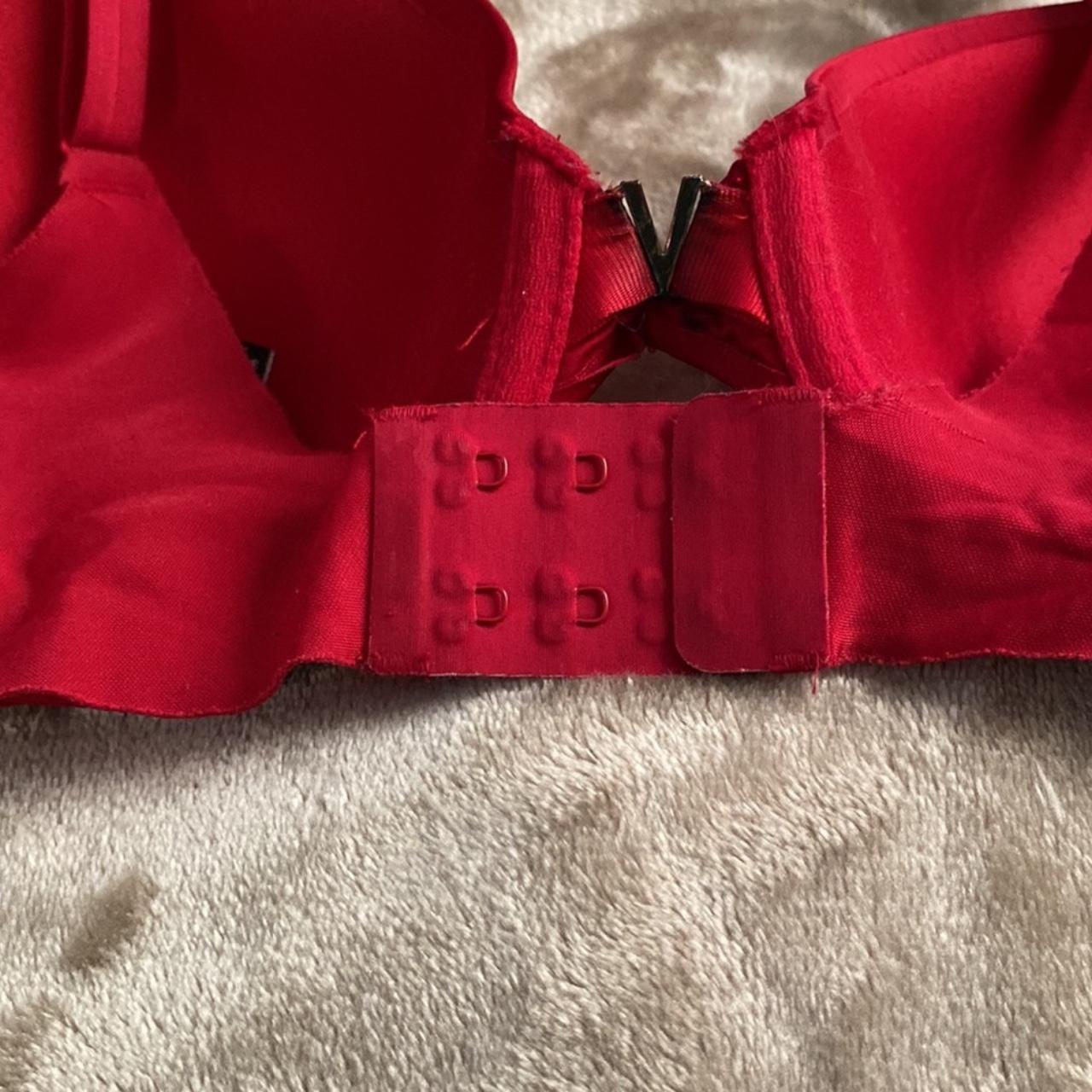 Victoria's Secret red demi bra with underwire and... - Depop