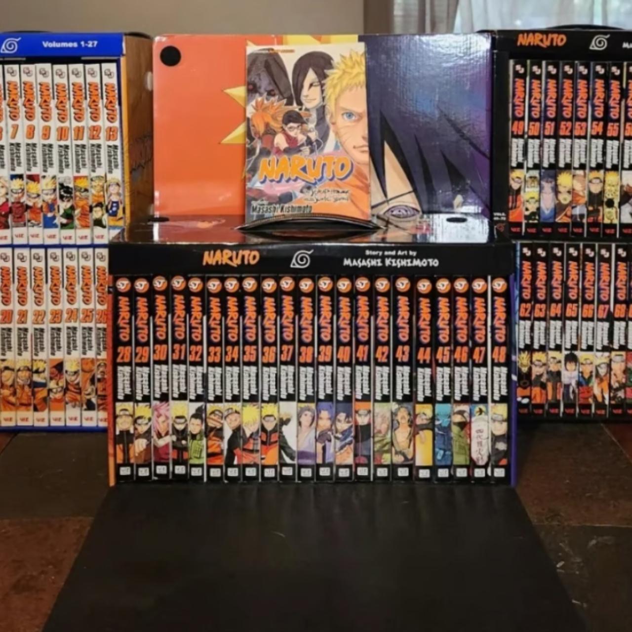 Naruto manga full set in English 1-72 box... - Depop