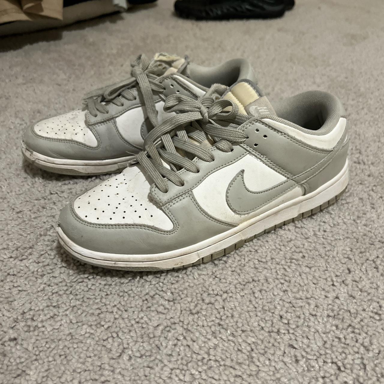 Nike Dunk Low Gray Grey Fog pretty beat on one side... | Depop