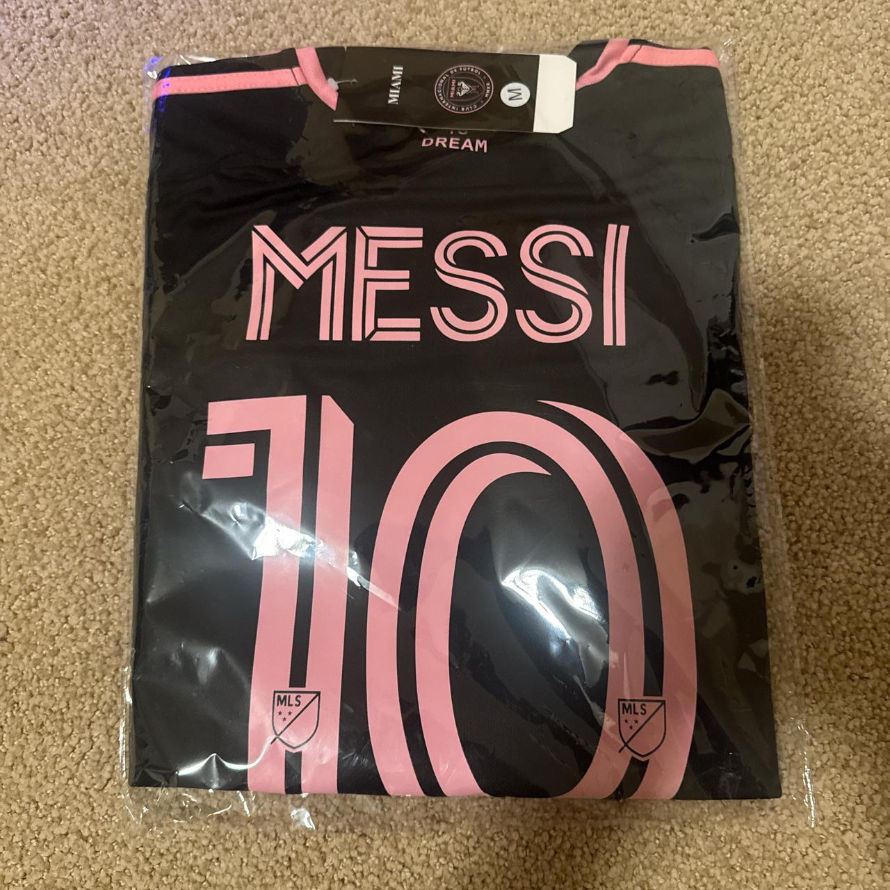 Black and pink Lionel Messi jersey #Messi #Barca - Depop