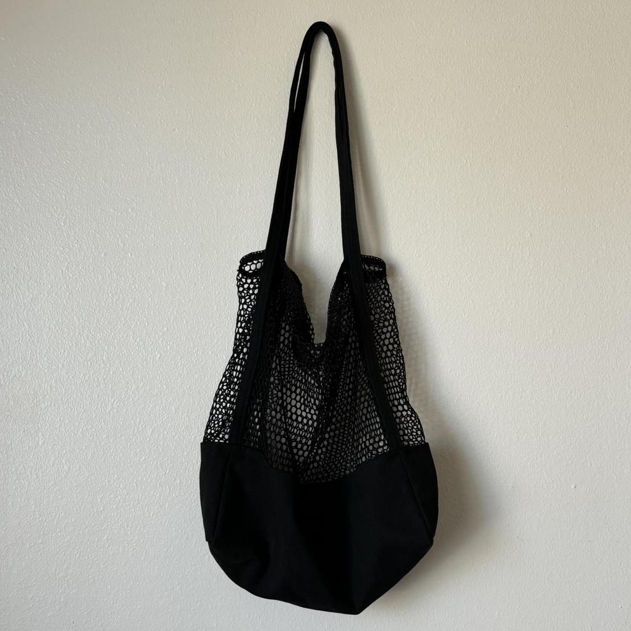 black mesh bag shoulder bag the perfect lightweight... - Depop