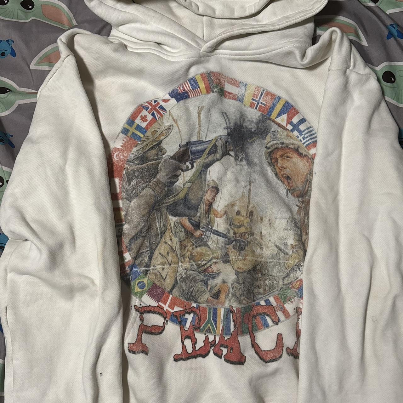 Peaceinwar Small Hoodie | Depop