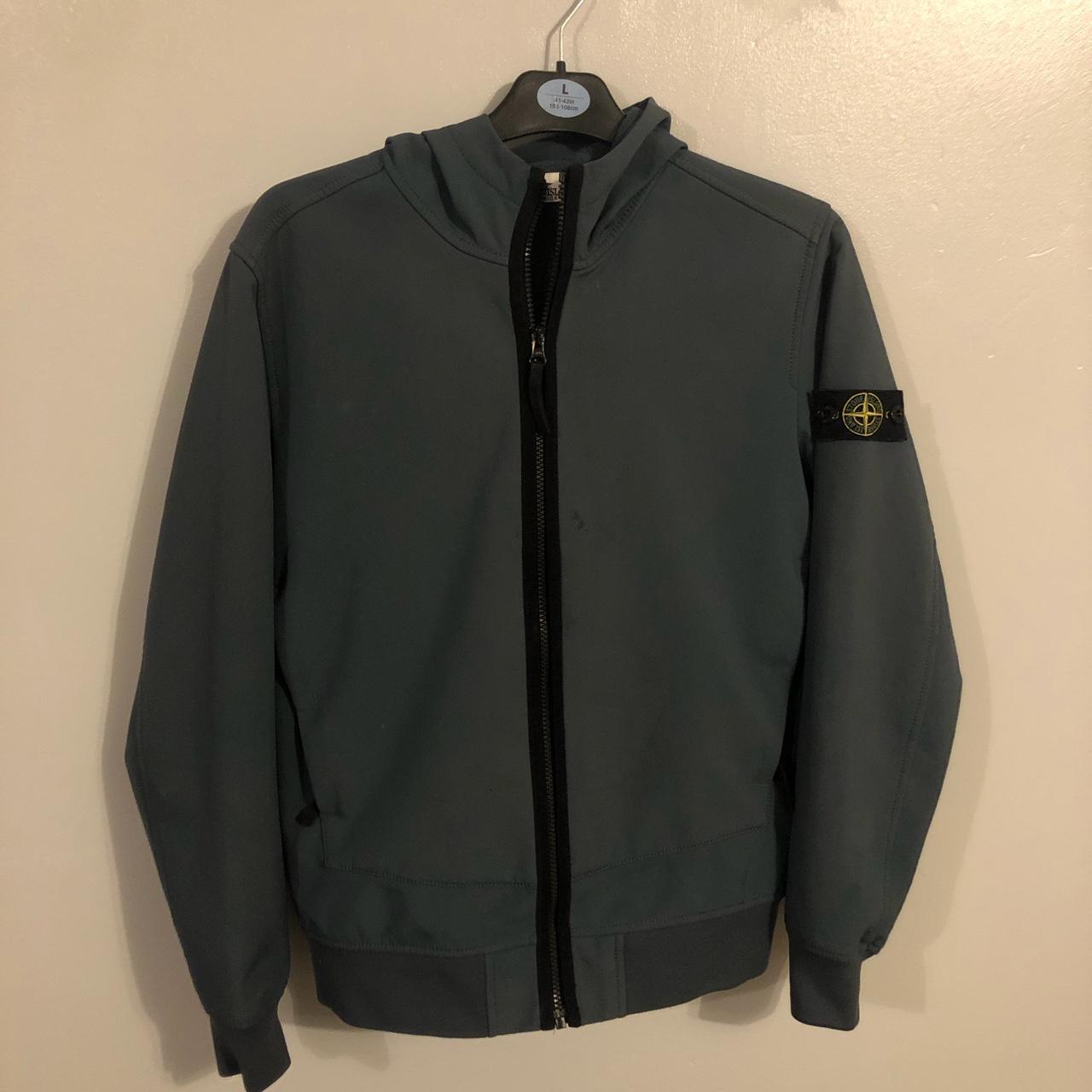 Grey junior stone island wind breaker jacket It’s a... - Depop