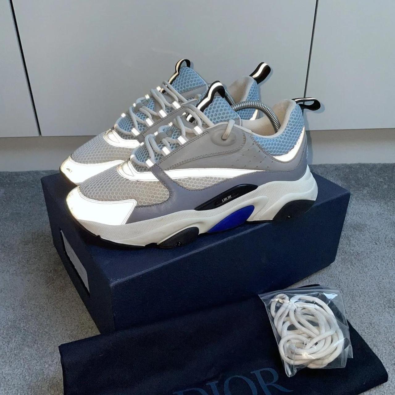 Dior B22 - White Grey Blue - Depop
