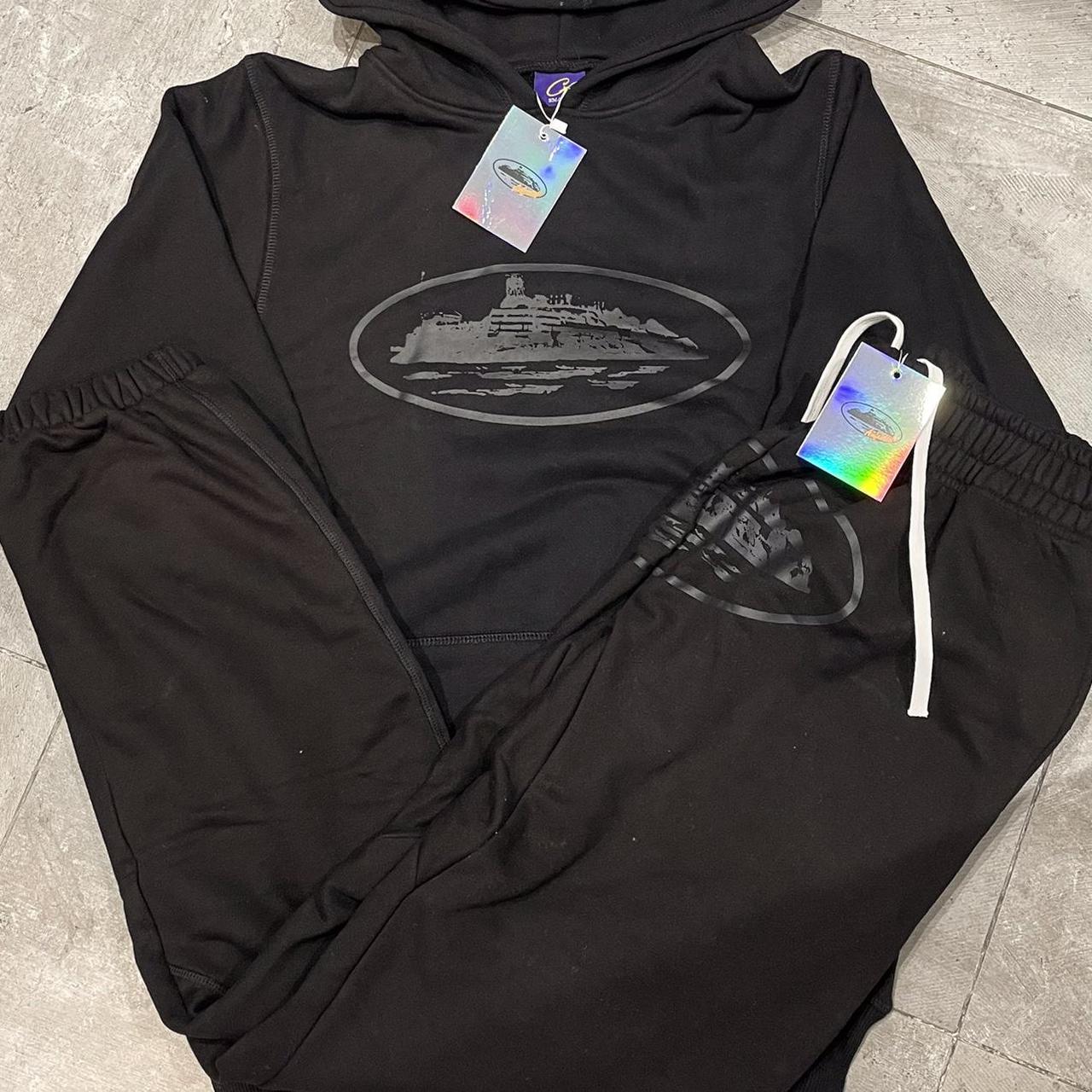 Corteiz all black tracksuit Size m Never worn Comes... - Depop