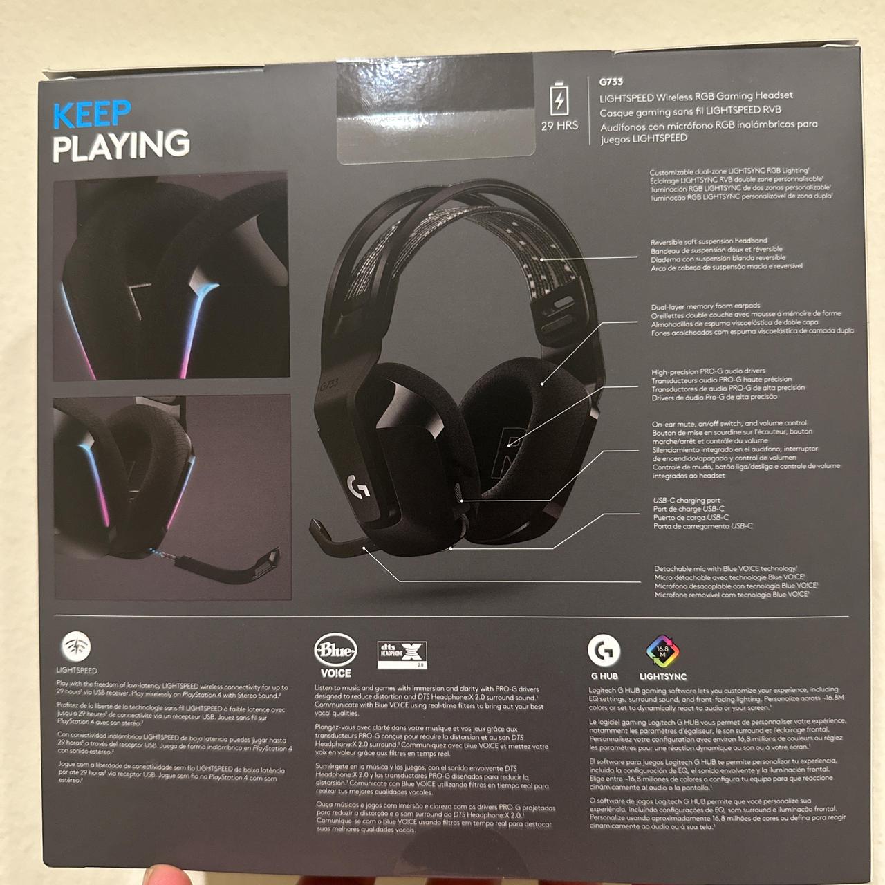 Brand new Logitech headset G733 $120 OBO - Depop
