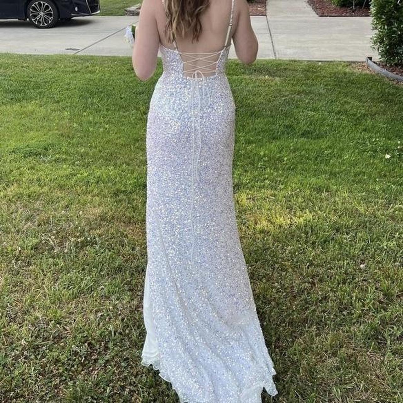 prom dress, only been worn once, no missing sequins,... - Depop