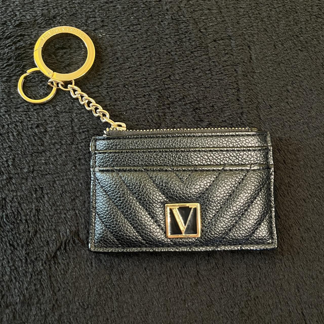 Black Victoria's Secret card holder with keychain... - Depop