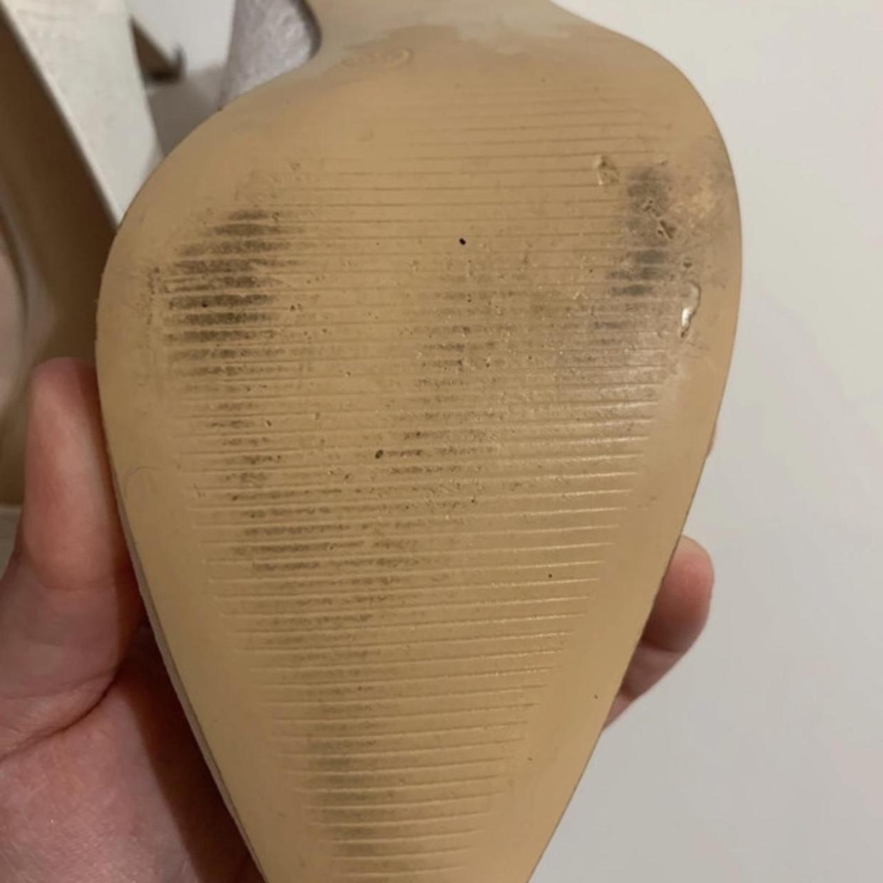 White lace high heels size 3. In almost perfect... - Depop