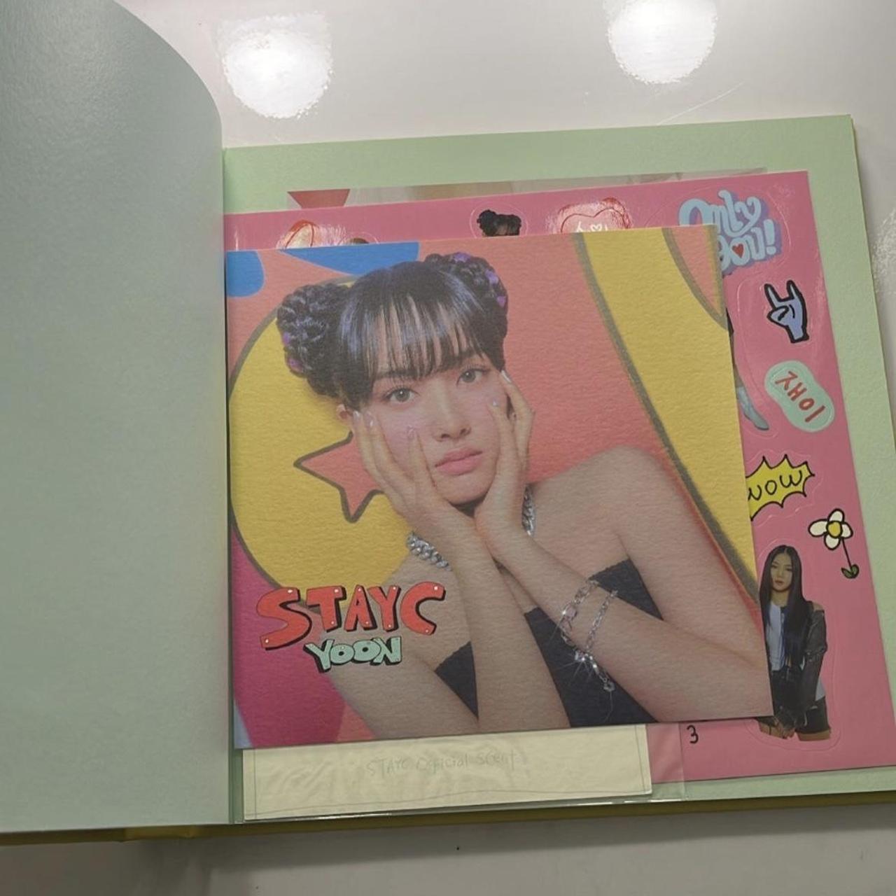 Stayc ASAP album with yoon’s postcard and all other... - Depop