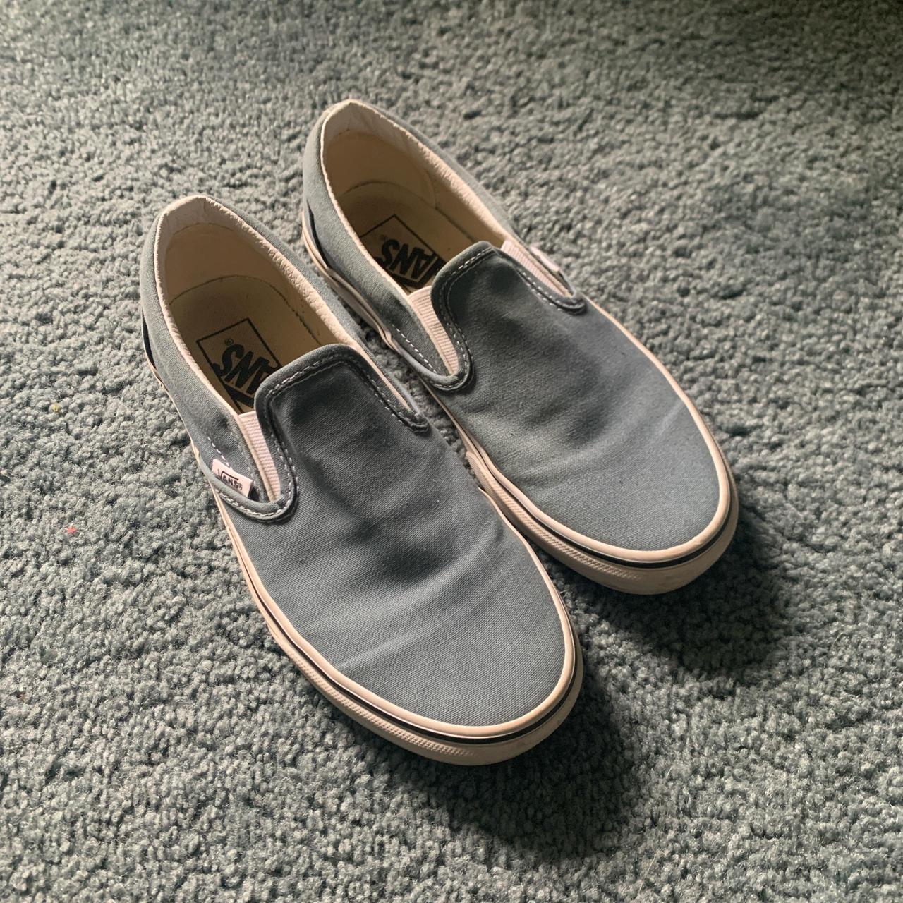 Size 7 womens blue vans - Depop
