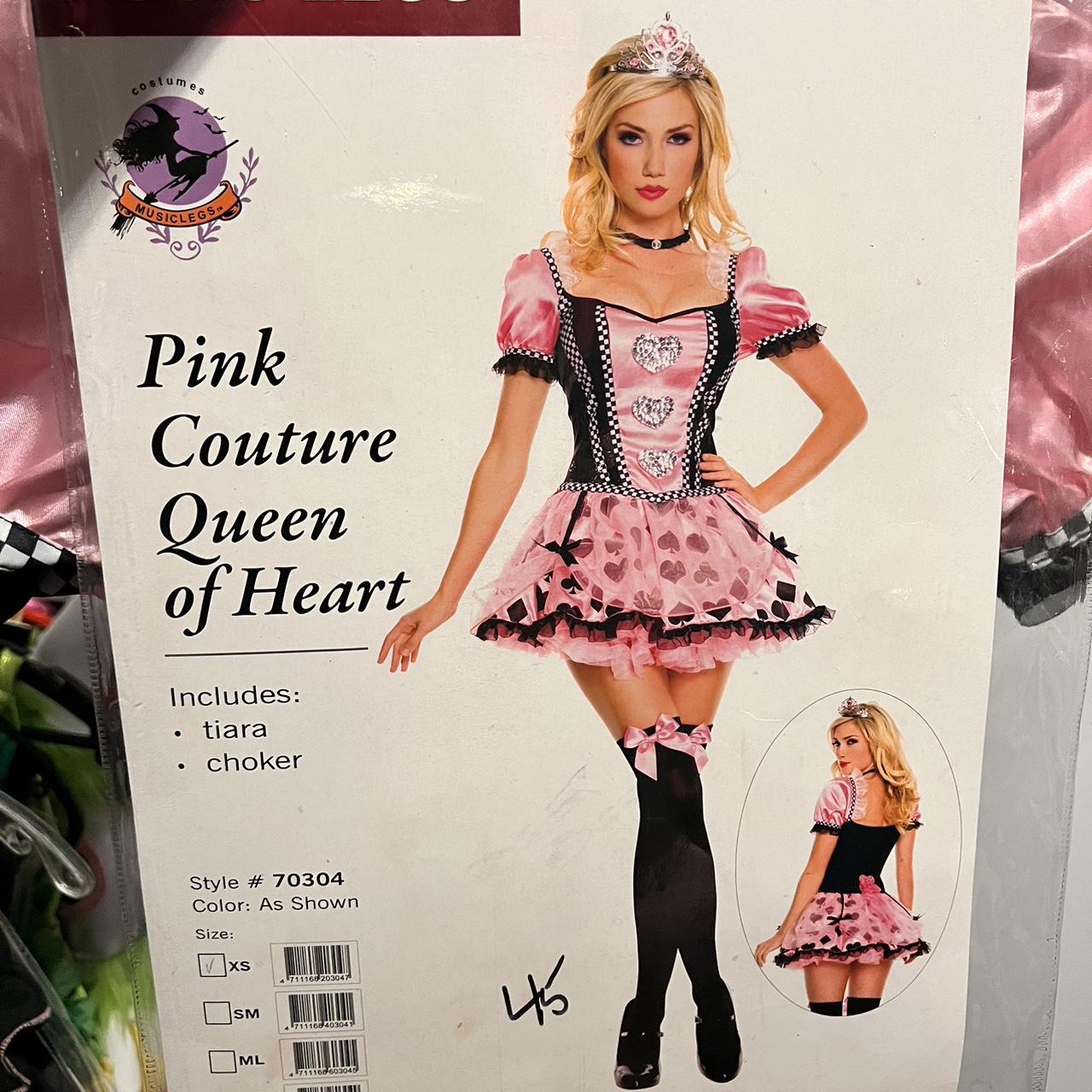 Punk Princess Pink Queen of Hearts 3-piece Costume... | Depop